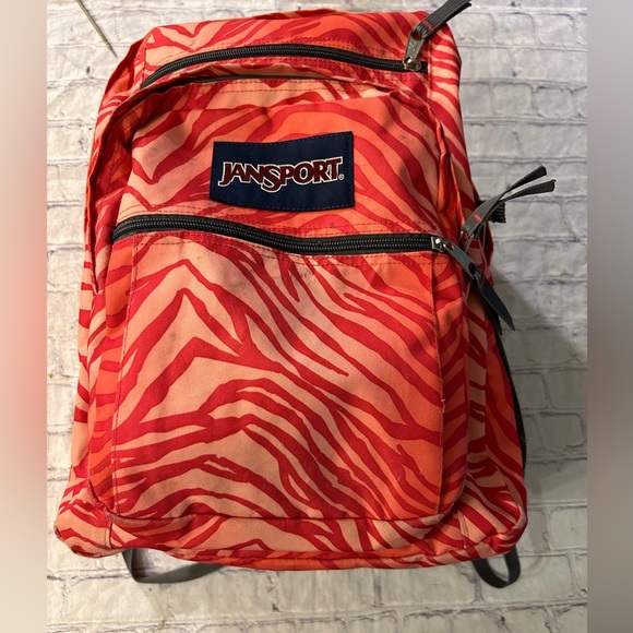 Jansport | Bags | Jansport Super Break Redorange Wild At Heart Zebra ...
